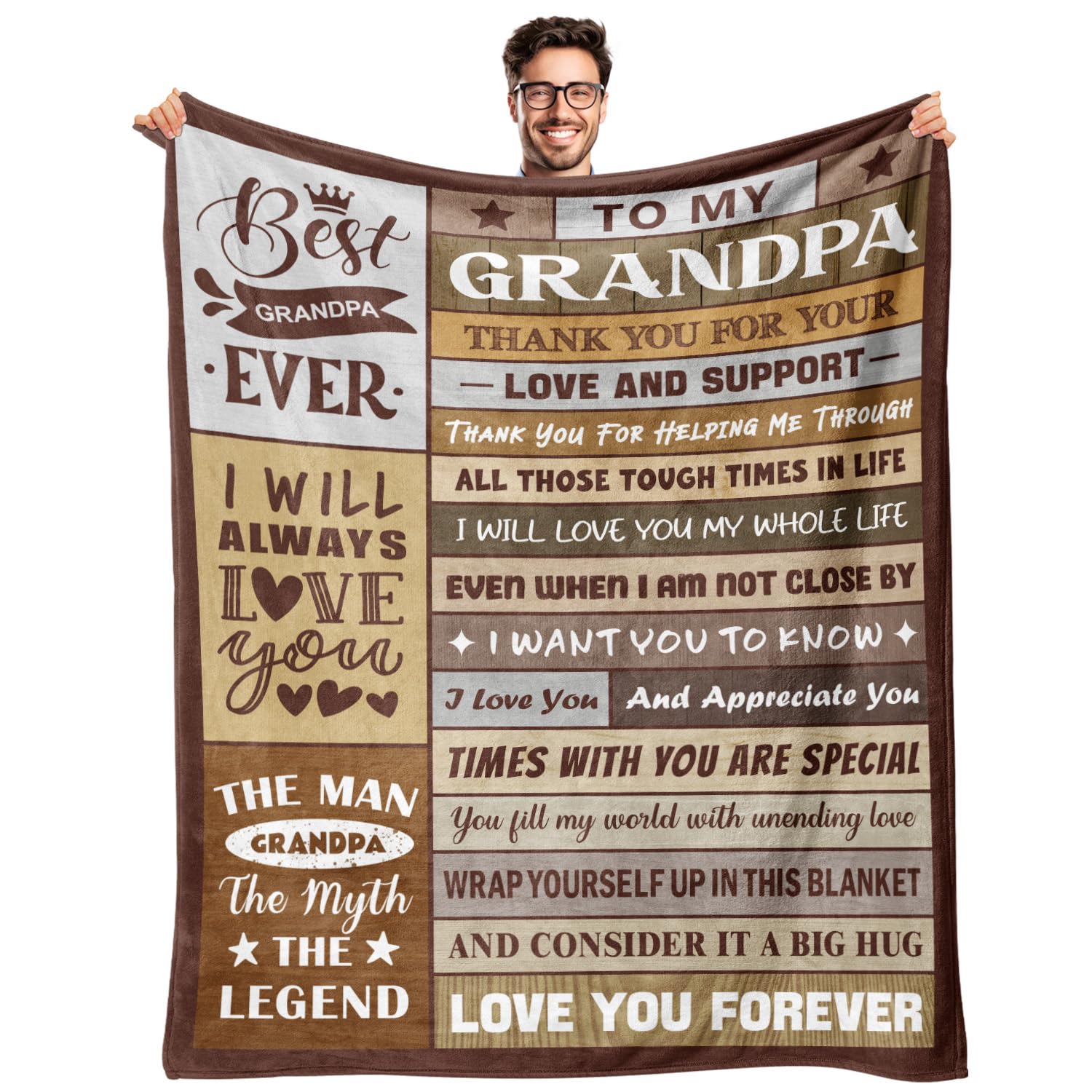 Amazon.com: Grandpa Gifts Gifts for Grandpa Blanket Gifts for Grandpa ...