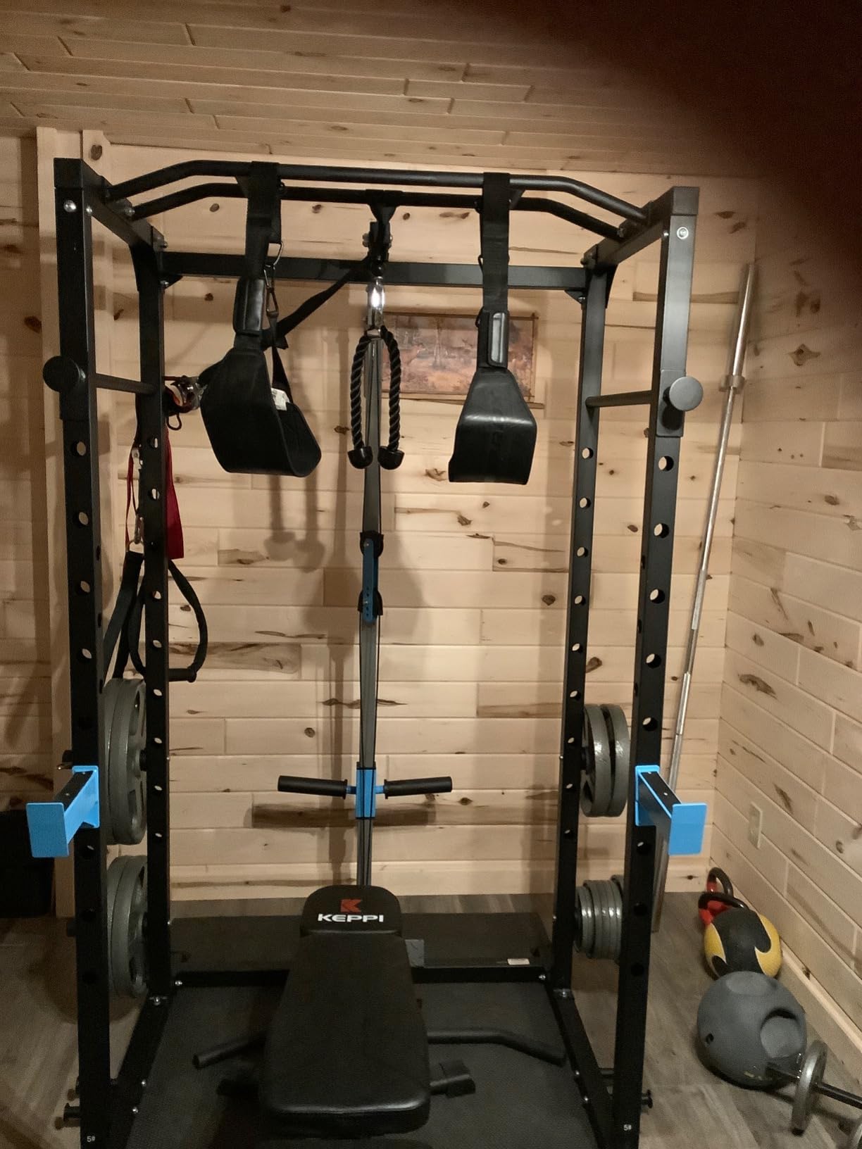 $13/mo - Finance Power Cage, Multi-Functional Power Rack with J-Hooks ...