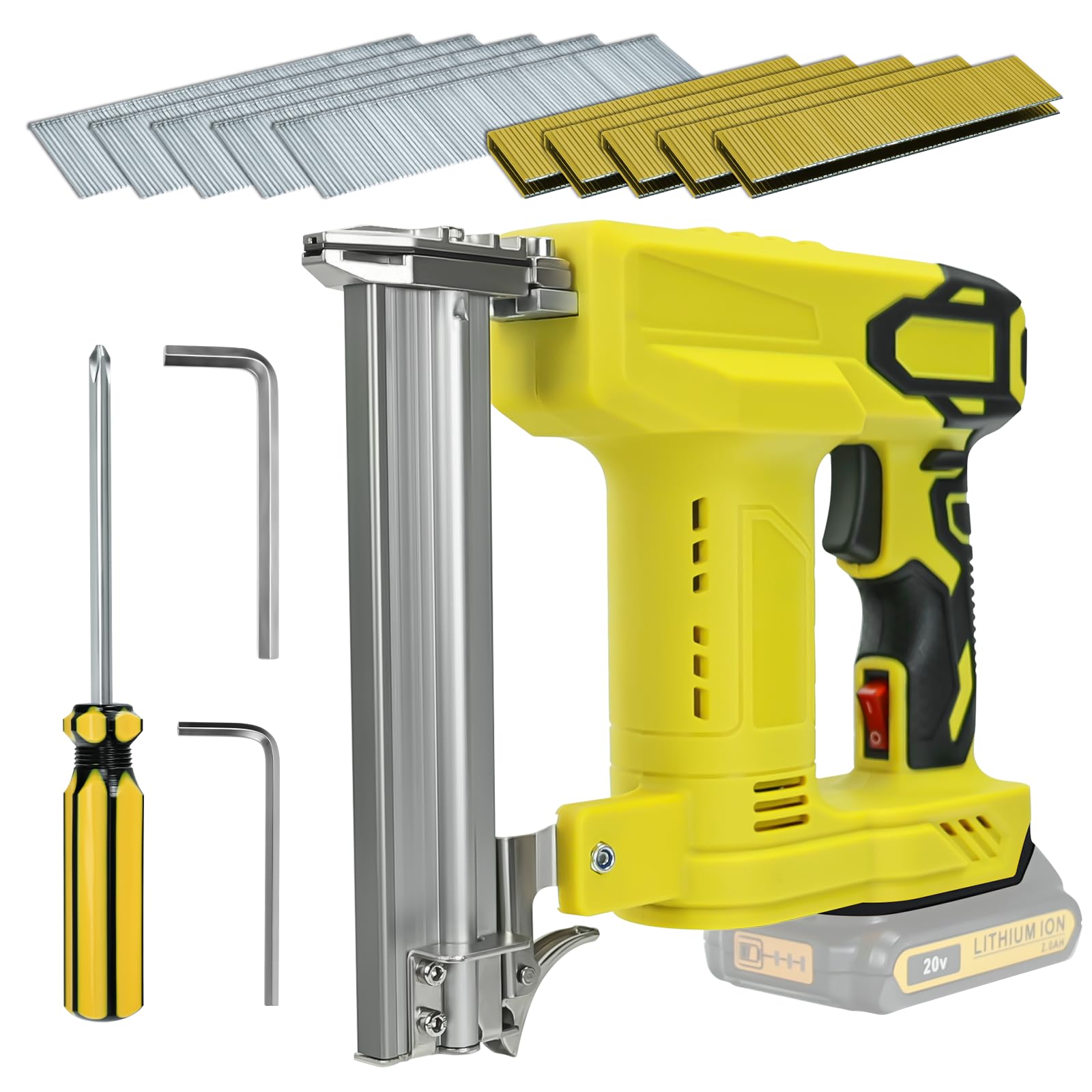 Amazon.com: Cordless 18 Gauge Nailer Gun for DeWalt 20V Max Battery, 18 ...