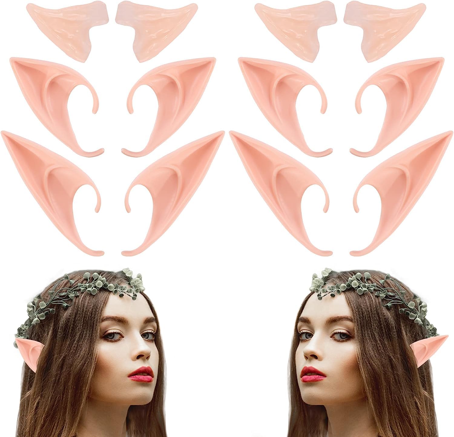 Fairy Pixie Elf Ears - WEEMAGIC Cosplay Latex Soft Pointy Ear Tips ...