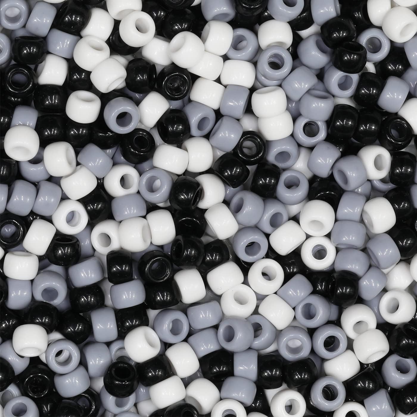 Amazon.com: Sukh 1000+ Pcs Pony Beads - Plastic Bracelet Beads 6x9mm ...