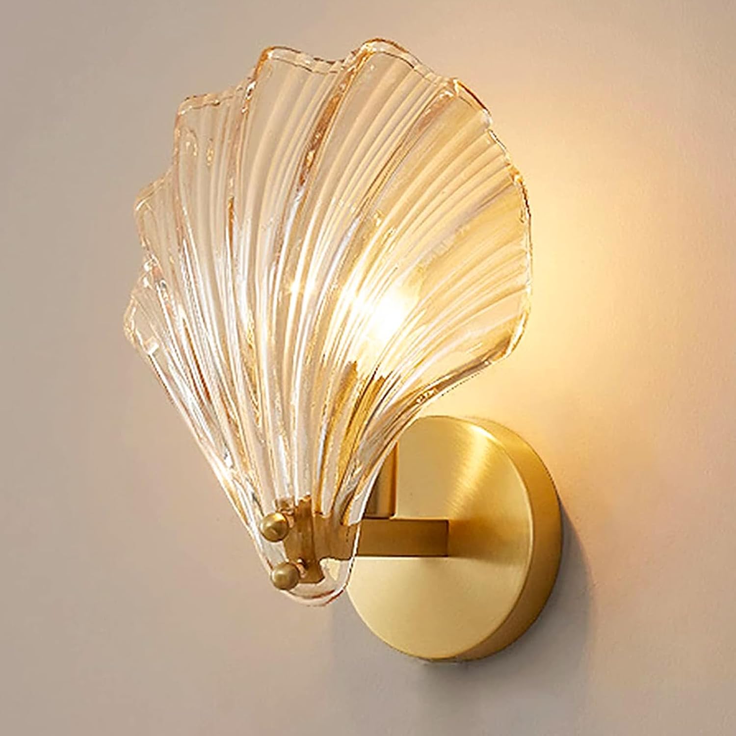 Aomesinc Indoor Wall Lights Shell Shaped Wall Sconce Light Shell Shaped ...