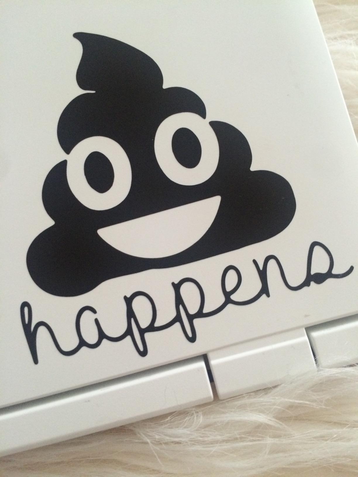 Amazon.com: Laptop Decal Poop Happens Funny Cute Humor Love Vinyl ...