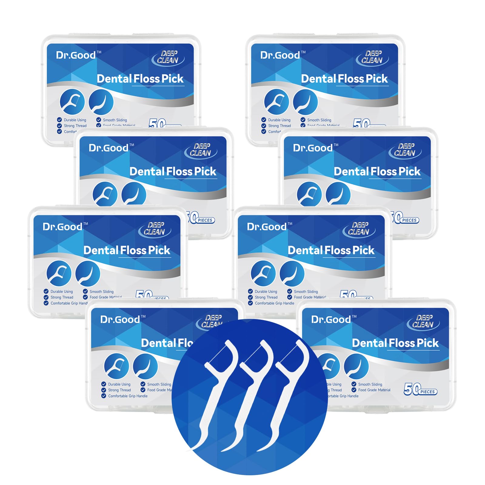 Amazon.com : Dr.Good Floss Picks, Portable Dental Flossers for Teeth ...