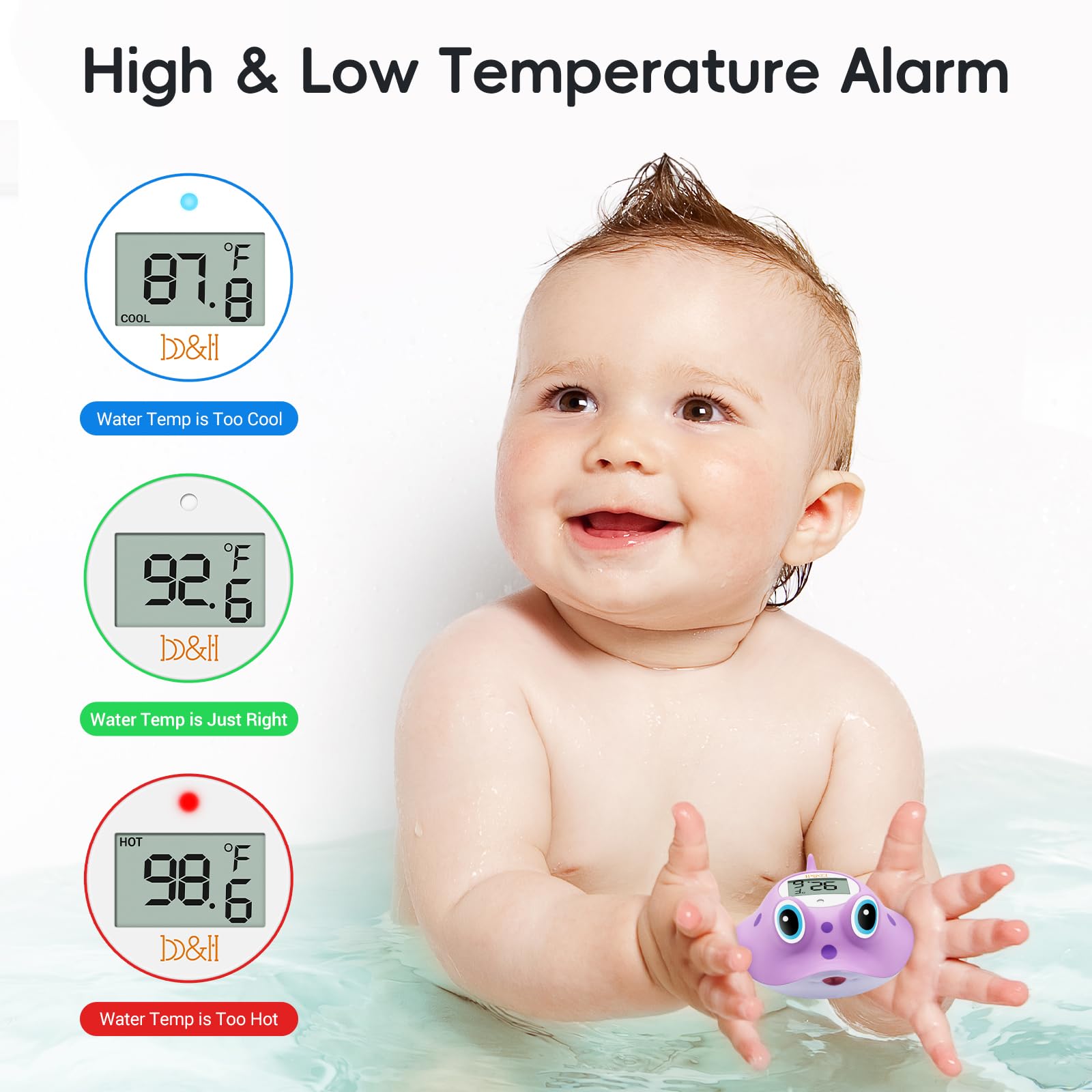 Snapklik.com : B&h Baby Bath Thermometer Safety, Digital Toddlers ...