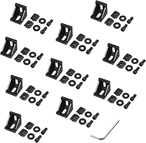 JiGiU 10PCS 4040 4080 Aluminum Extrusion Corner Angel Bracket Connector ...