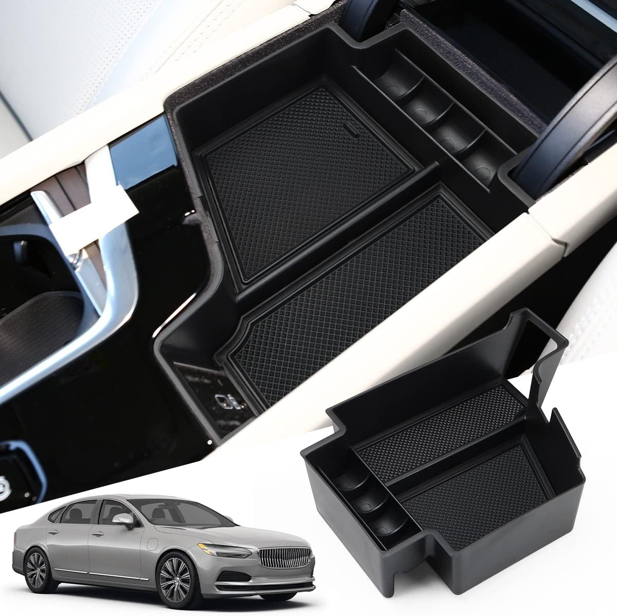 Amazon.com: MARCHFA Center Console Organizer Tray Compatible for 2017-2022 2023 2024 Volvo XC90 ...