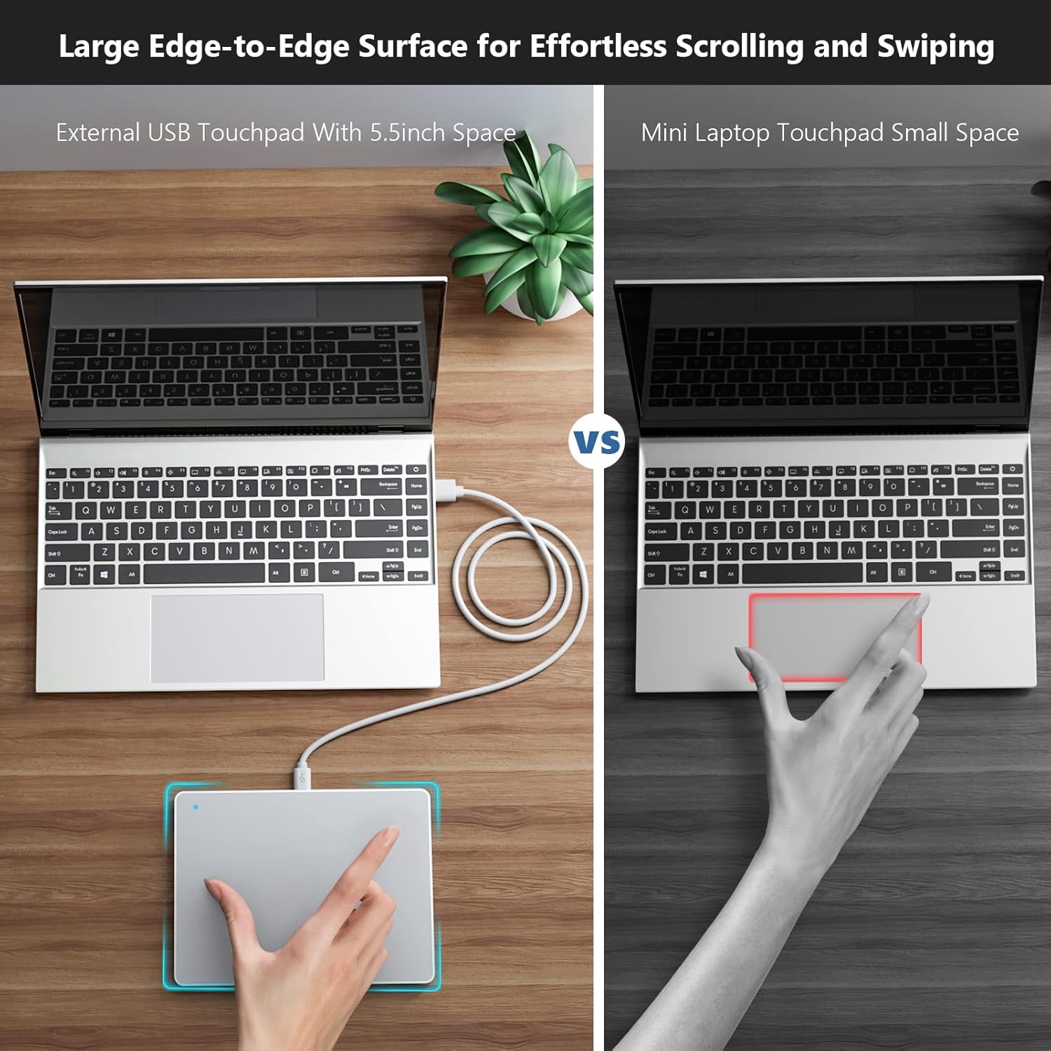 Trackpad Touchpad para PC con Windows, trackpad externo con cable USB ...