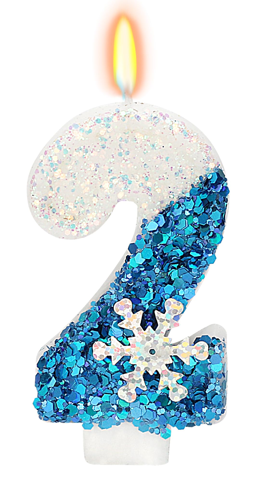 Amazon.com: Snow Themed Birthday Candles, 2nd Birthday Candle for Party ...