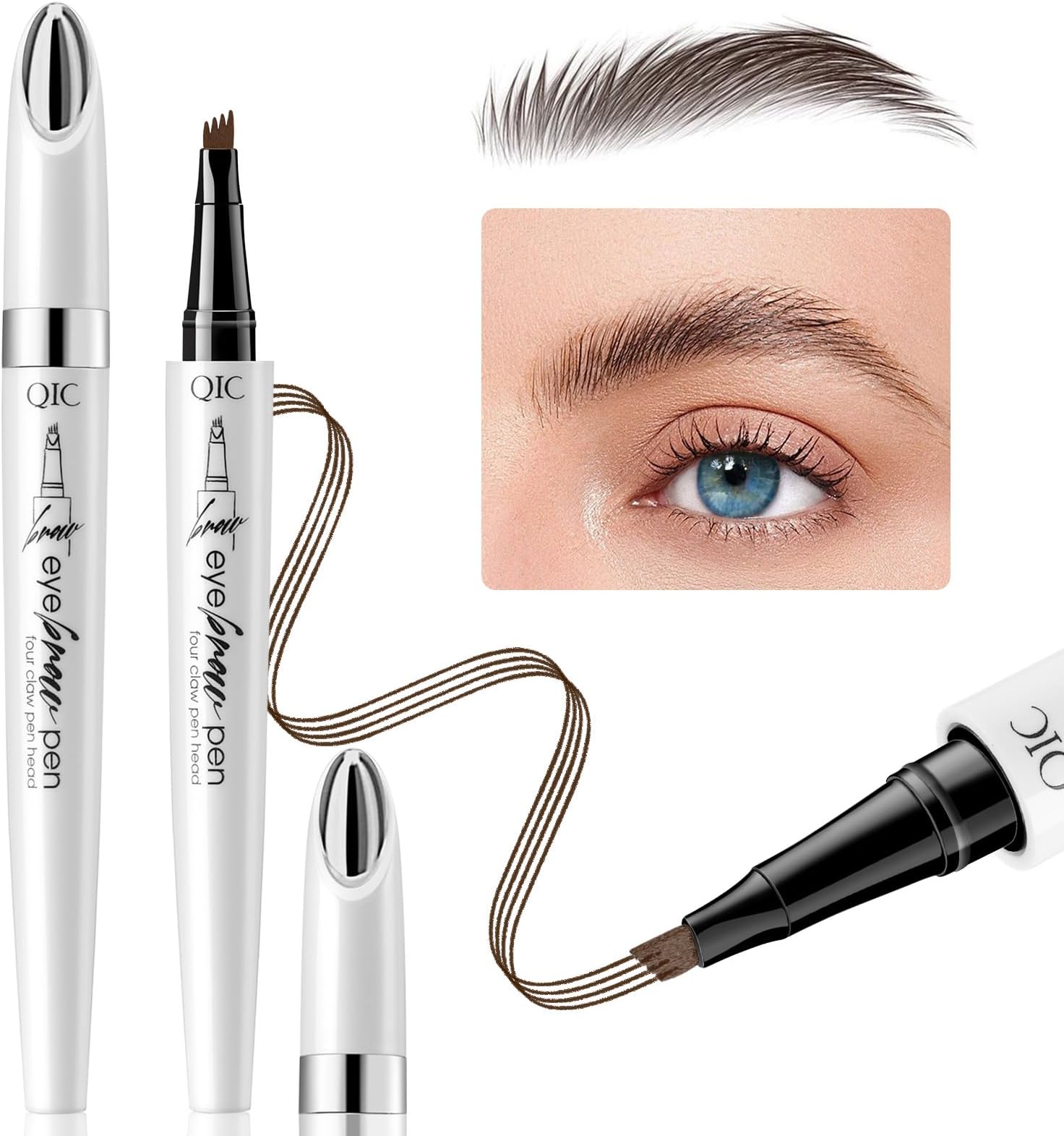 Amazon.com : Boobeen Liquid Eyebrow Pen, Microblading Eye Brow Pencil ...