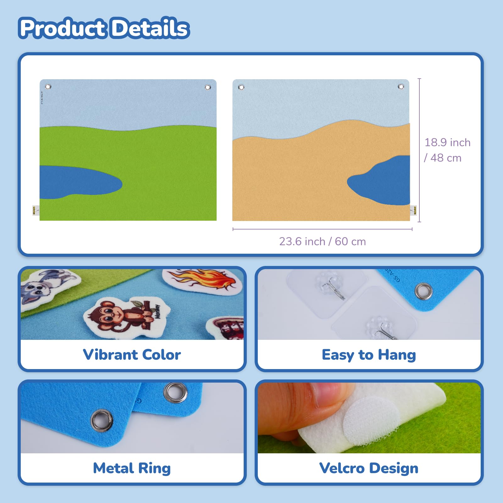 Snapklik.com : CHEFAN Felt Story Board Set, Flannel Story Pieces, Felt ...