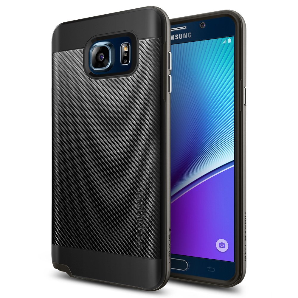 Amazon.com: Spigen Neo Hybrid Carbon Galaxy Note 5 Case with Carbon ...