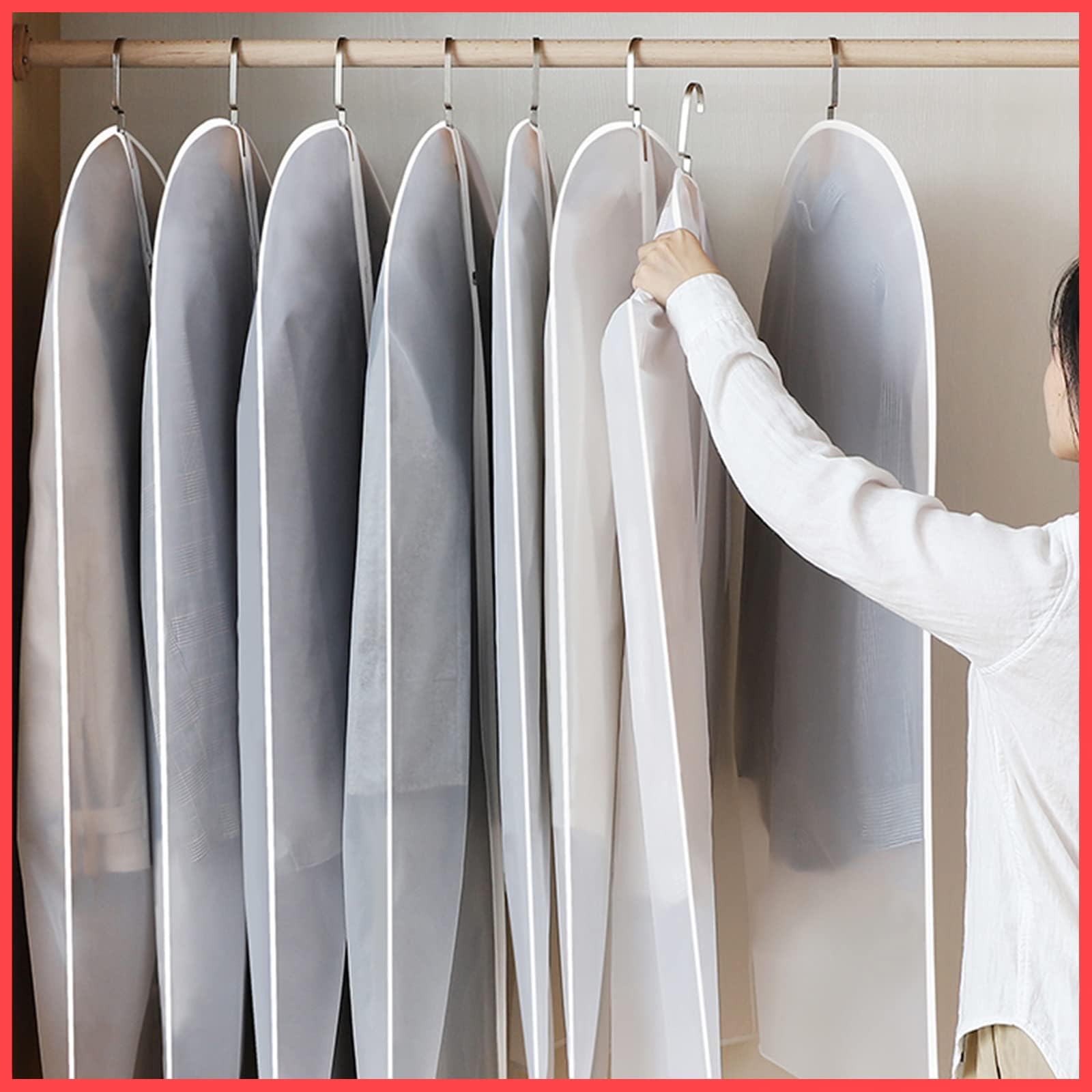 Wolpin 5 Pcs Coat Cover Set Men's Blazer/Saree Cover/Bag with Zipper ...