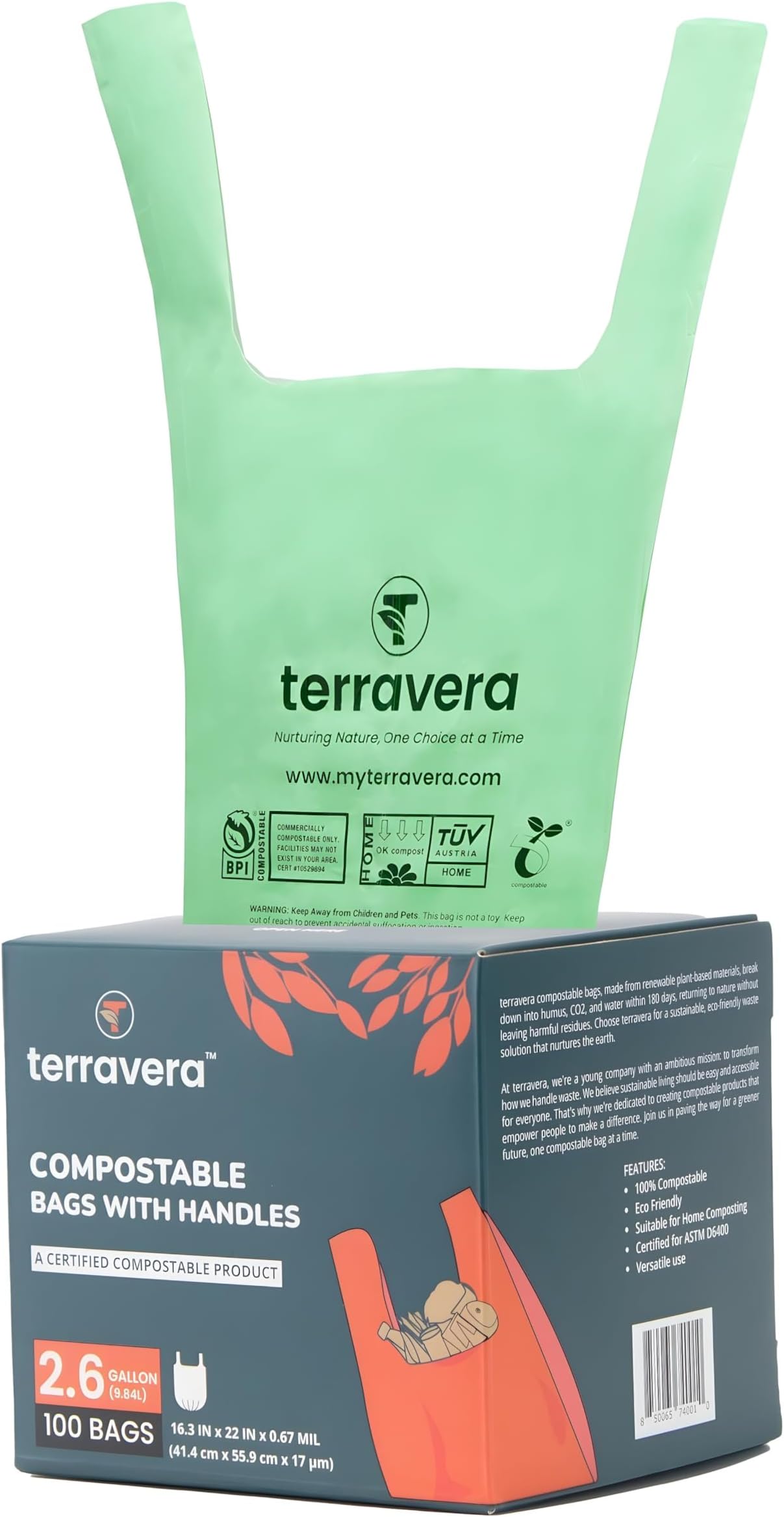 Amazon.com: Small Compost Bags for Countertop Bin - Extra Strong 50 ...