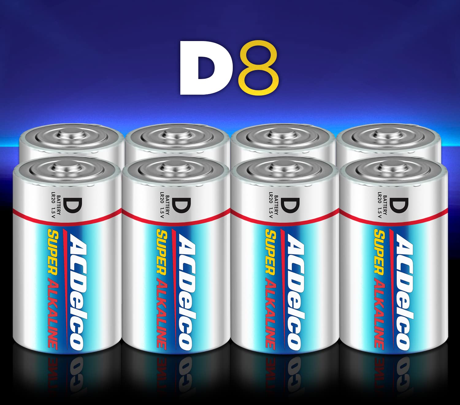 Snapklik.com : ACDelco 8-Count D Batteries, Maximum Power Super ...