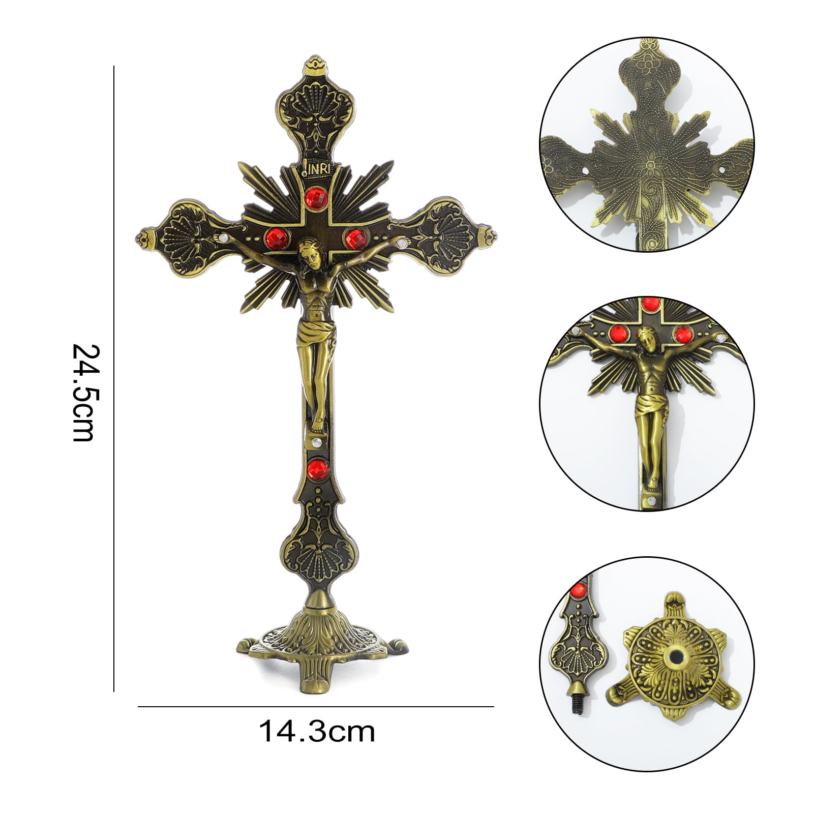 Snapklik.com : 9 Inch Metal Crucifix Catholic Decor Jesus Decor ...
