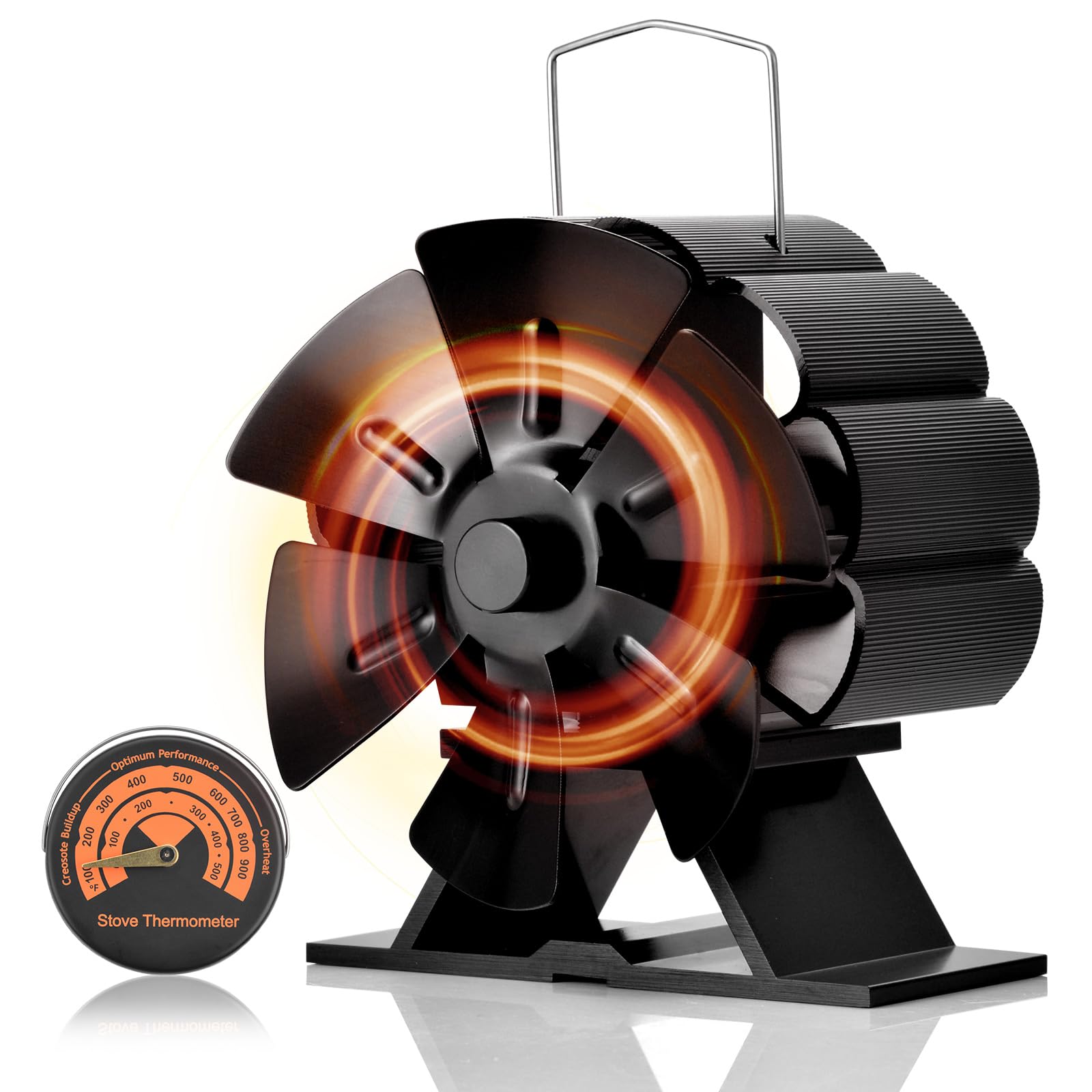 Amazon.com: ELUTENG Wood Stove Fan 6 Blades Heat Powered Stove Fan ...