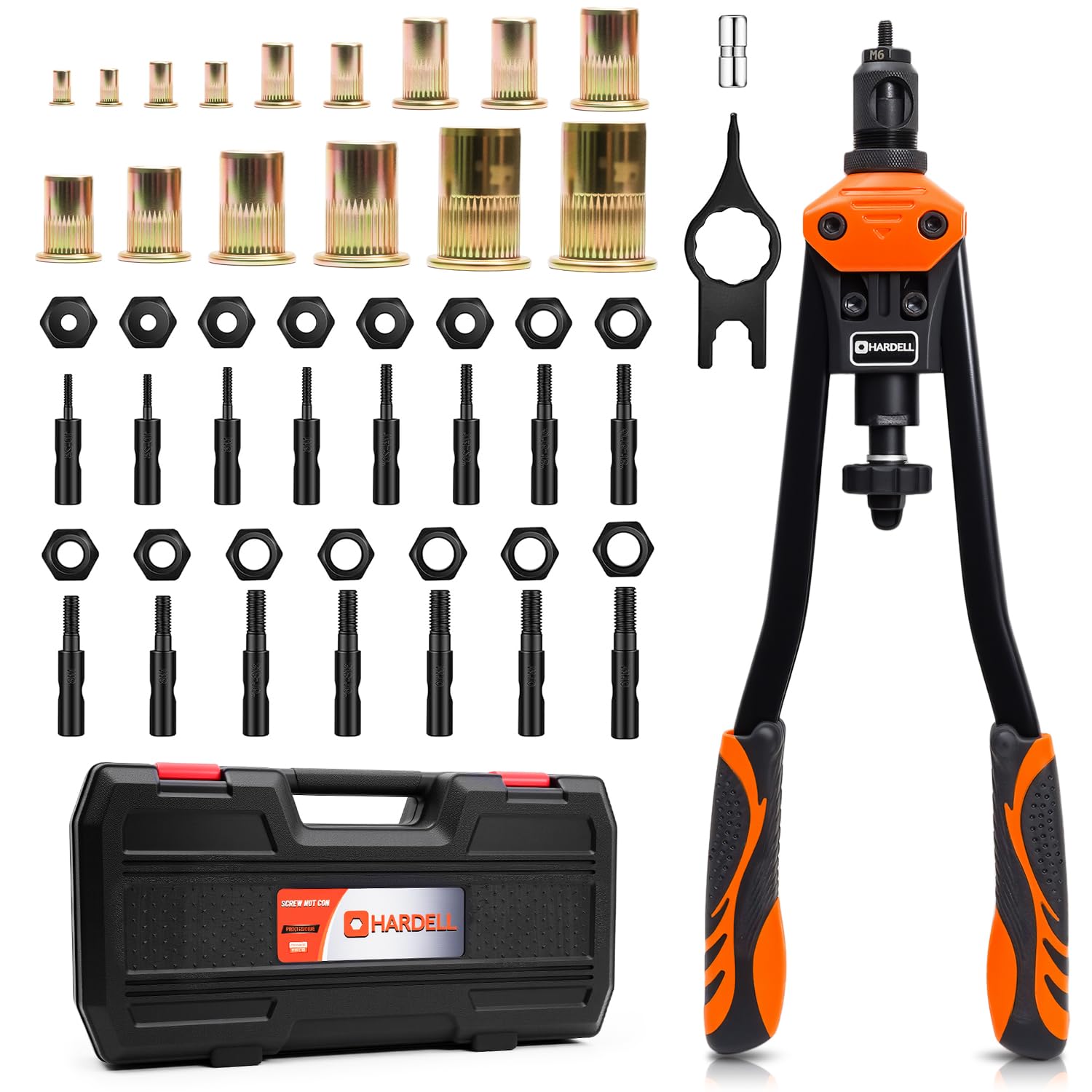 Snapklik.com : HARDELL Rivet Nut Tool Kit, 16-Inch Release Rivnut Tool