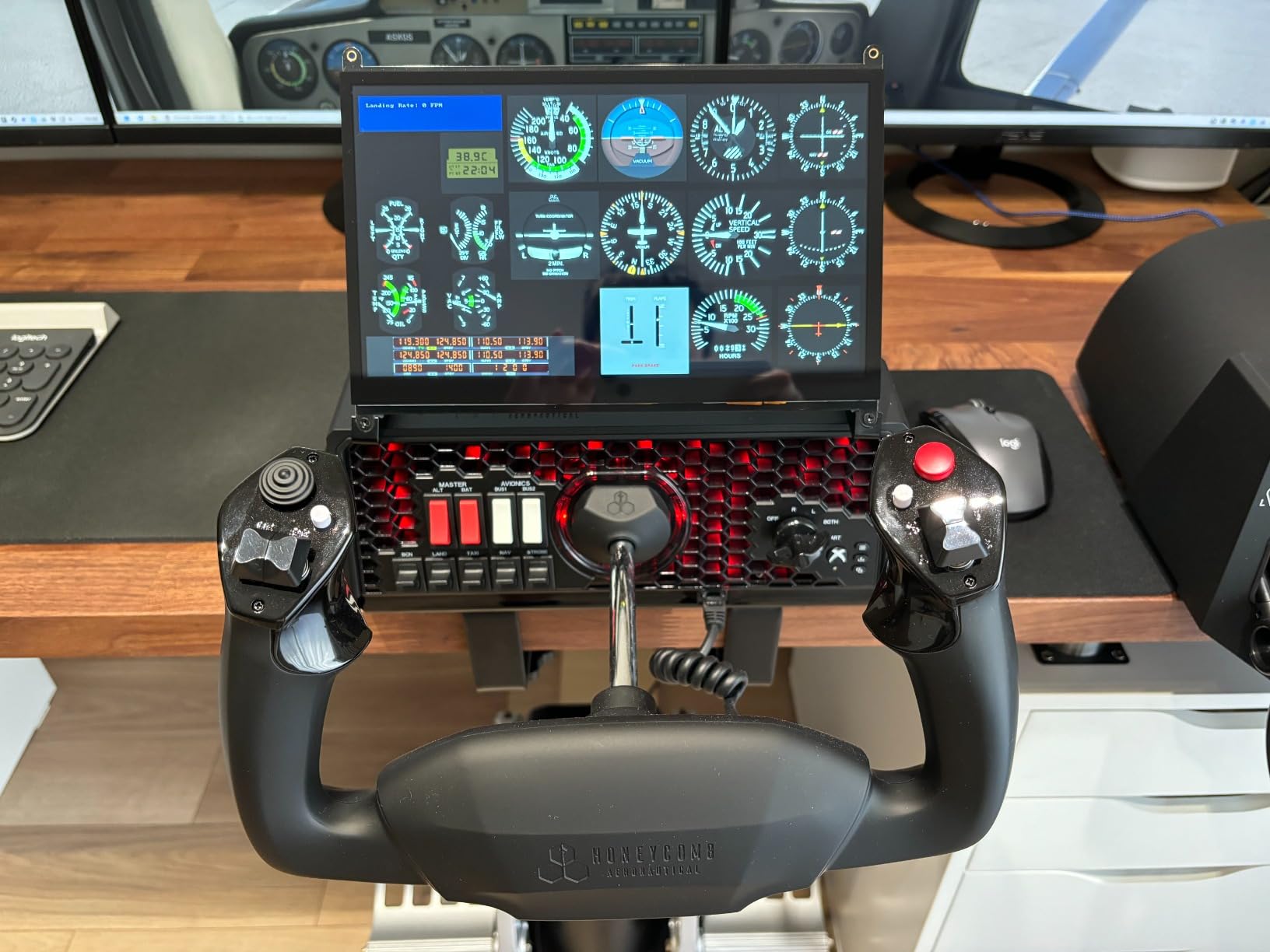 Amazon.co.jp: Honeycomb Aeronautical, ALPHA FLIGHT CONTROLS XPC YOKE ...