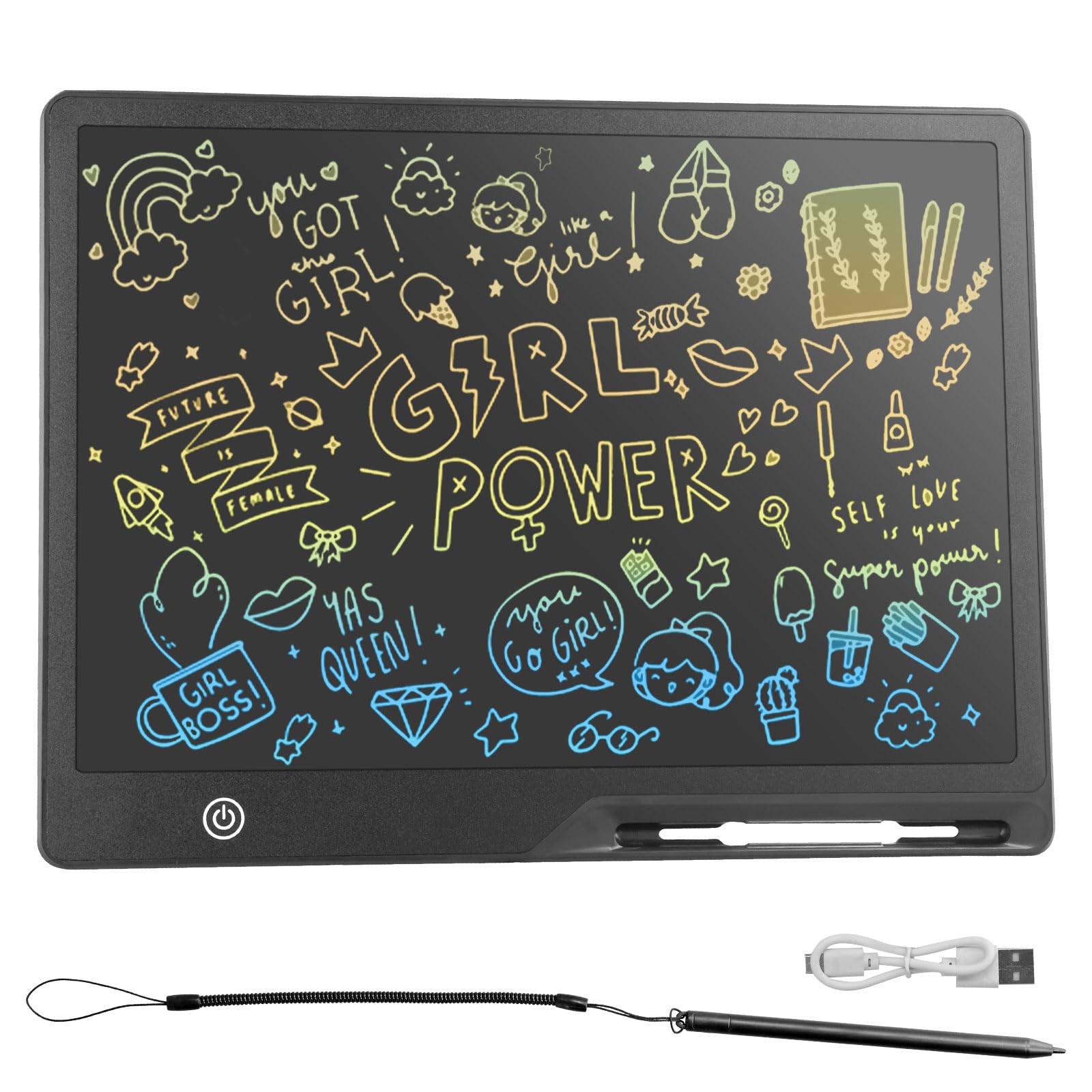 LCD Writing Tablet 16 inch, Colourful LCD Writing Tablet Kids with Lock ...