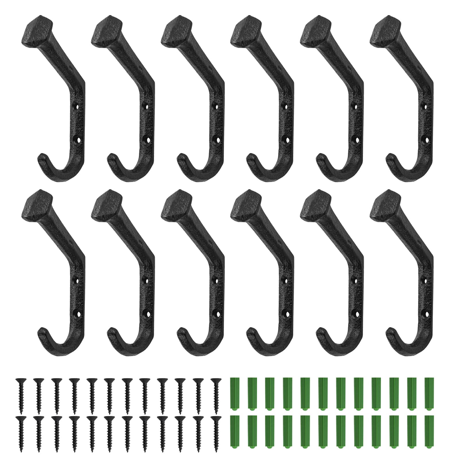 Amazon.com: MrMrKura Coat Hooks Backpack Hooks Wall Hooks for Hanging ...