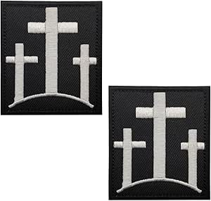 Amazon.com: Jefuzh Jerusalem Cross Patch, 2PCS Jesus Christian Military Patches, Tactical ...