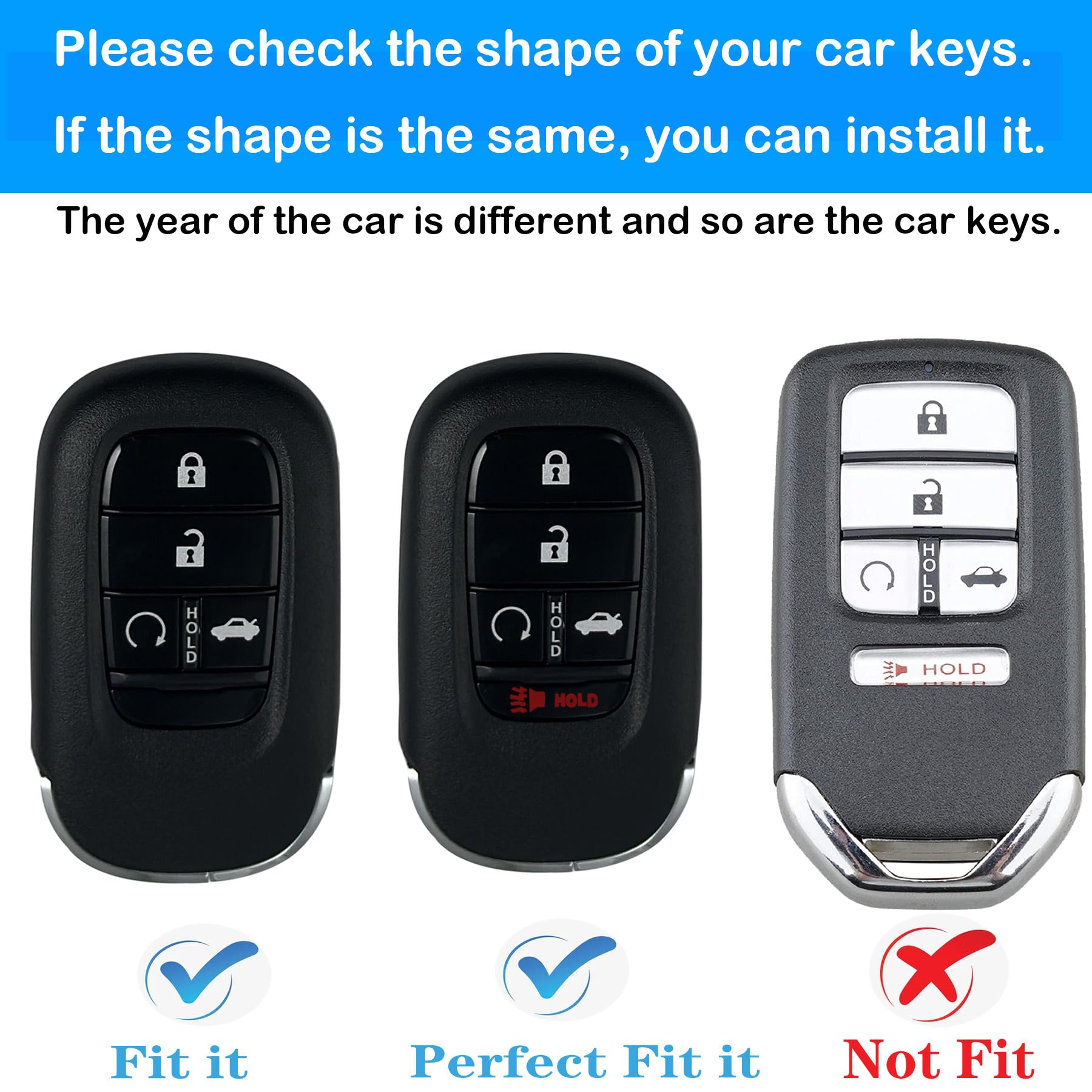 Snapklik.com : Kirsnda For Honda Key Fob Cover,case