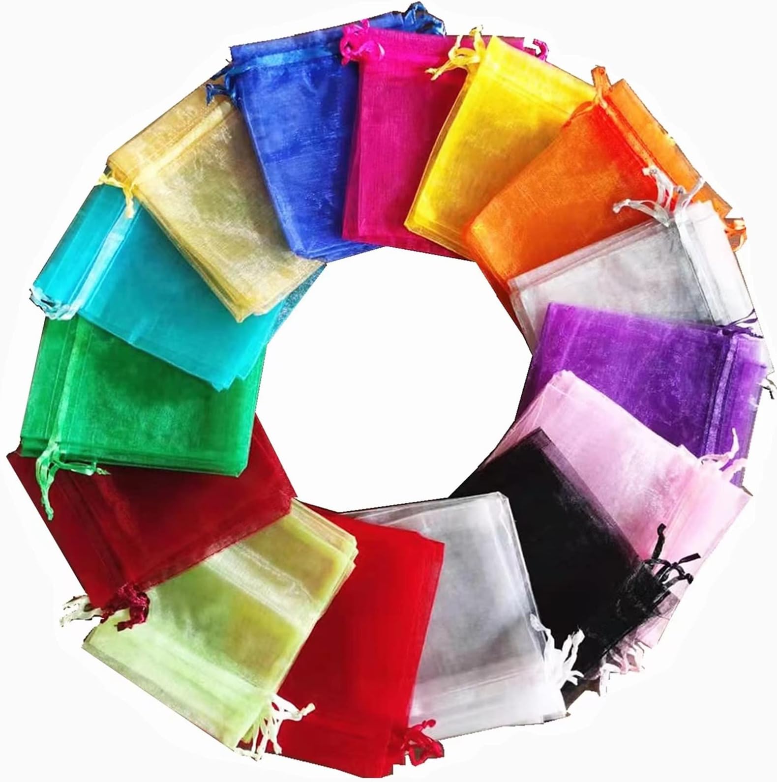 Amazon.com: Tojwi 50pcs Organza Bags-Mix Color 3.54''x4.33''(9x11cm ...