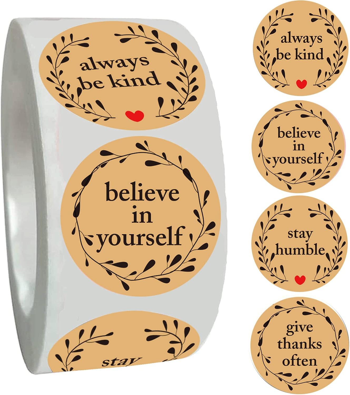 Amazon.com: Motivational Saying Lables Always Be Kind Stickers 1.5 Inch ...
