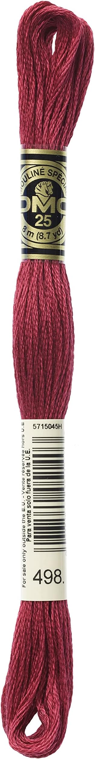 Amazon.com: DMC 6-Strand Embroidery Cotton Floss, Dark Christmas Red ...