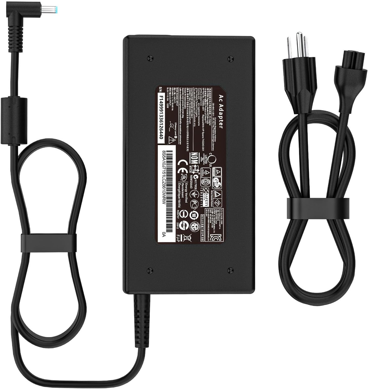 Amazon.com: 120W 19.5V 6.15A Laptop Charger 710415-001 Fit for HP USB-C ...