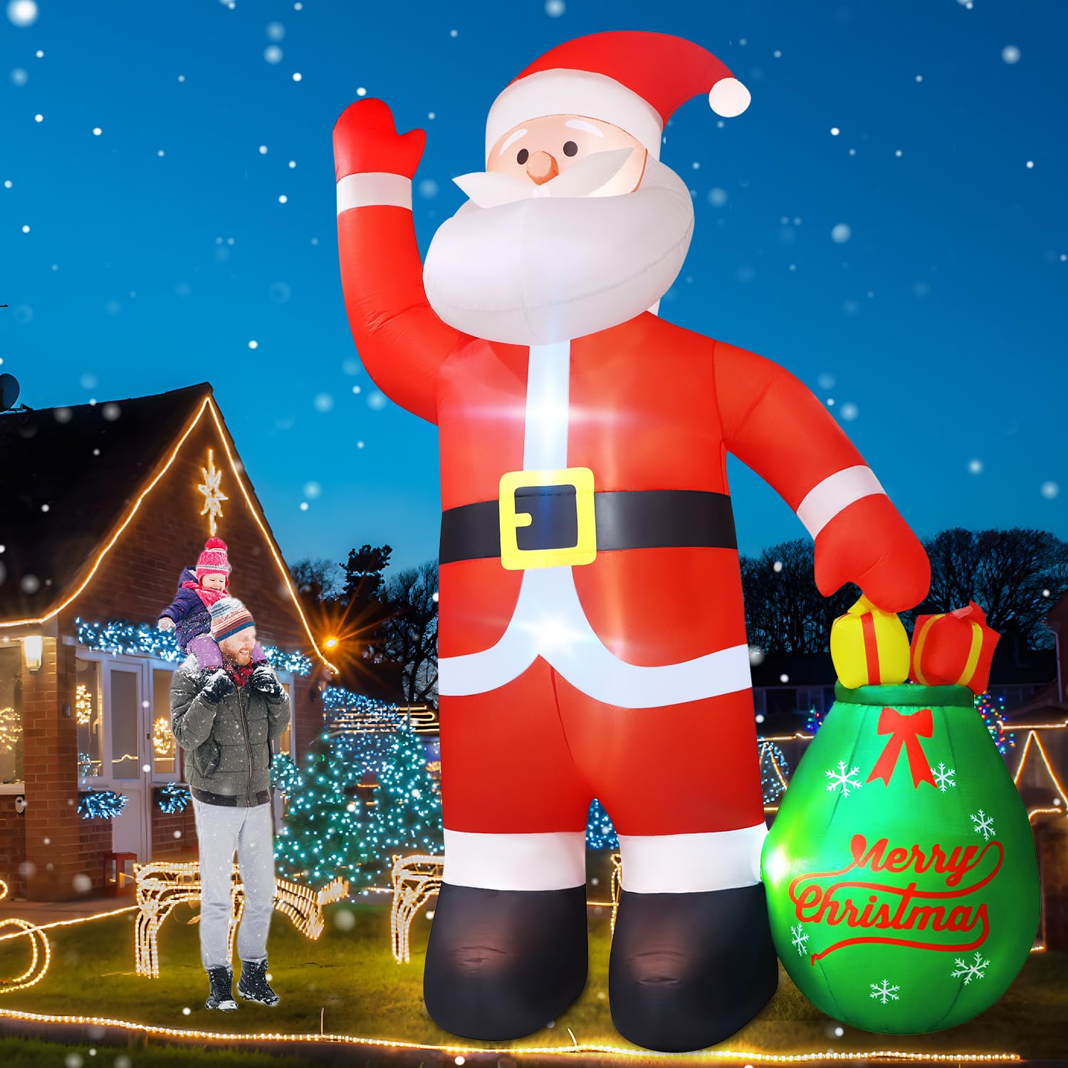 Amazon.com: 12FT Giant Christmas Inflatables Decorations Outdoor, Blow ...