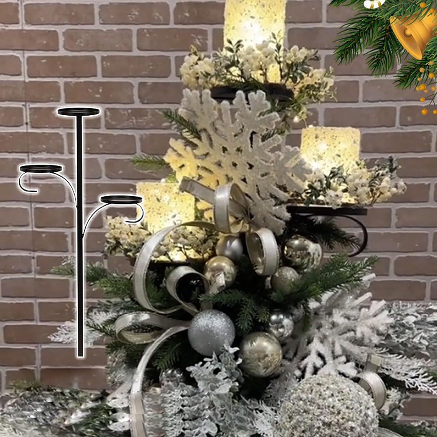 Amazon.com: Triple Tree Topper Shelf for Christmas Tree, Candelabra ...