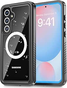 Amazon.com: Oterkin Waterproof Case for Samsung Galaxy S24 FE Case Compatible with MagSafe,Full ...