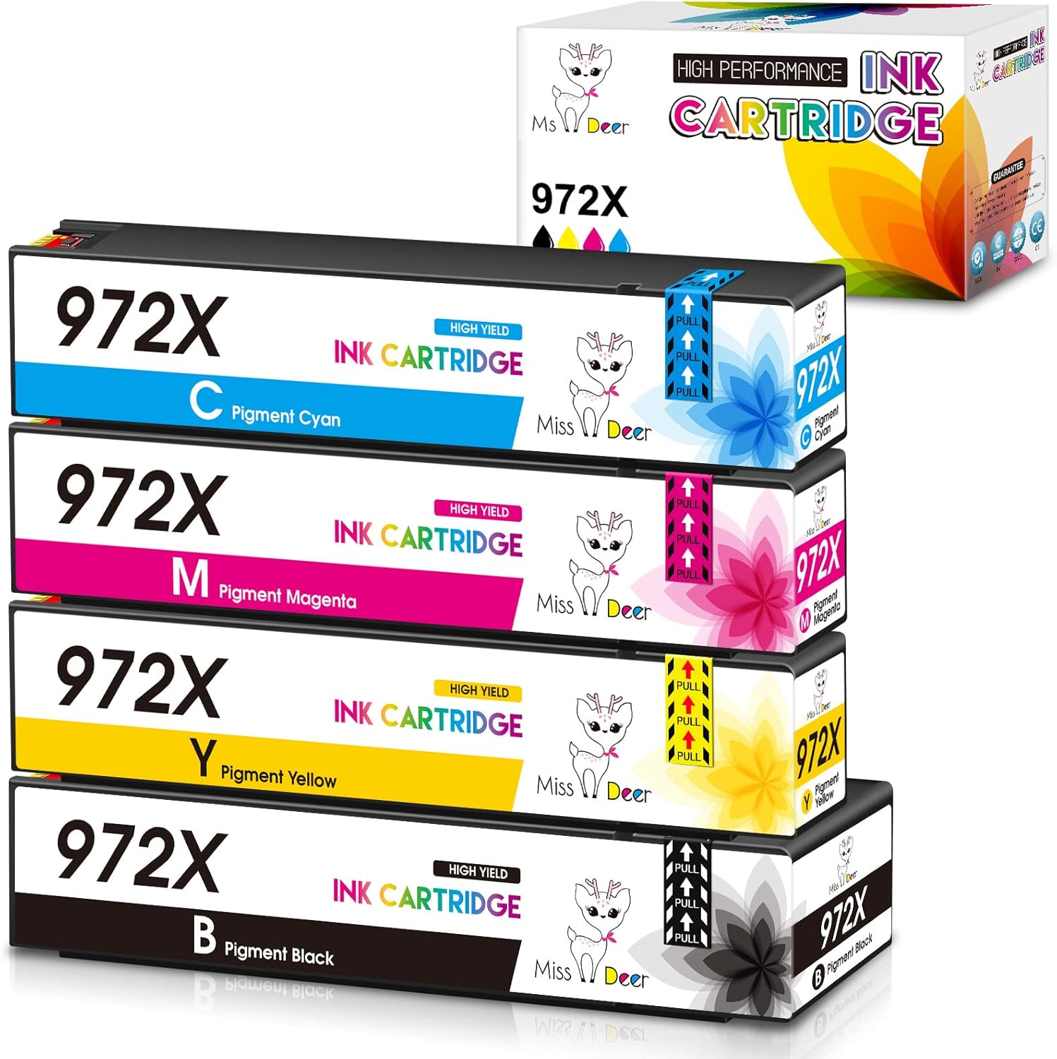 Amazon.com: Miss Deer Compatible 972X Ink Cartridge(Upgraded Chips ...