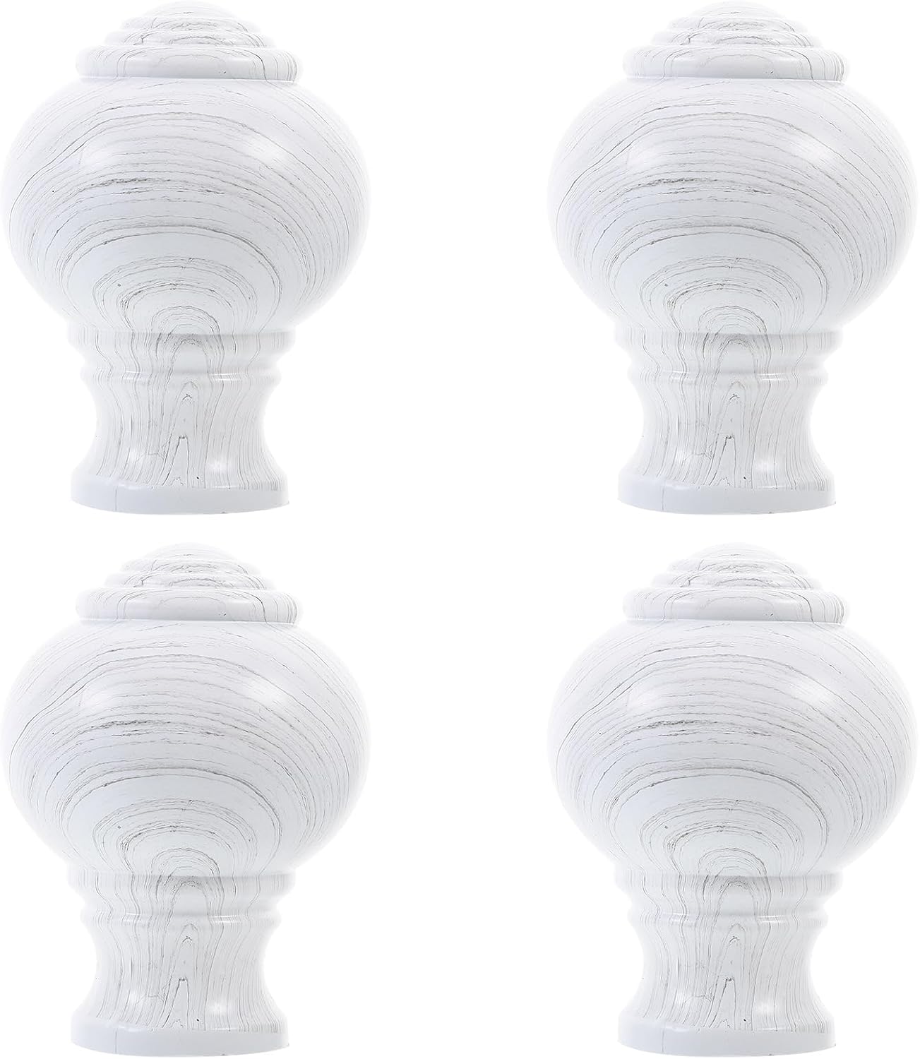Amazon.com: PRETYZOOM 4pcs Curtain Pole Finials Curtain Rail End Plugs ...