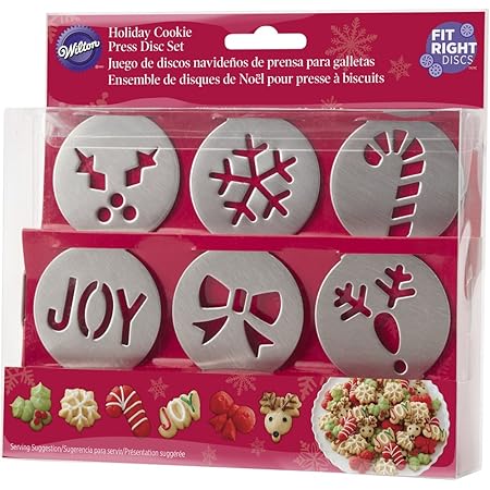 Amazon.com: Wilton 6-Piece Fit Right Holiday Cookie Disc Set