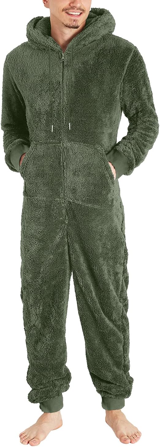 Combinaison Pyjama Homme Grenouillere Homme Combi Pyjama Onesie Tout en ...