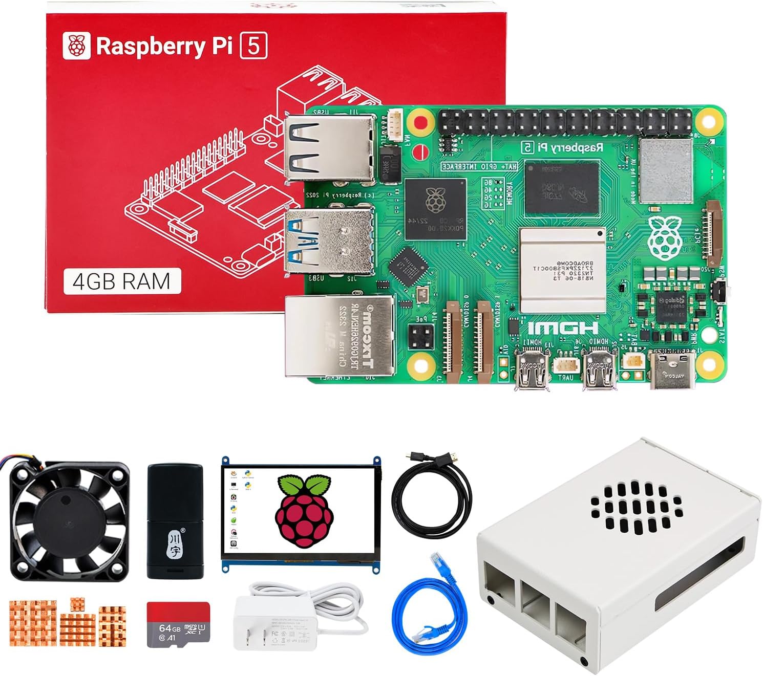 Amazon.com: Yahboom Raspberry Pi 5 Development Board 4GB/8GB RAM ...