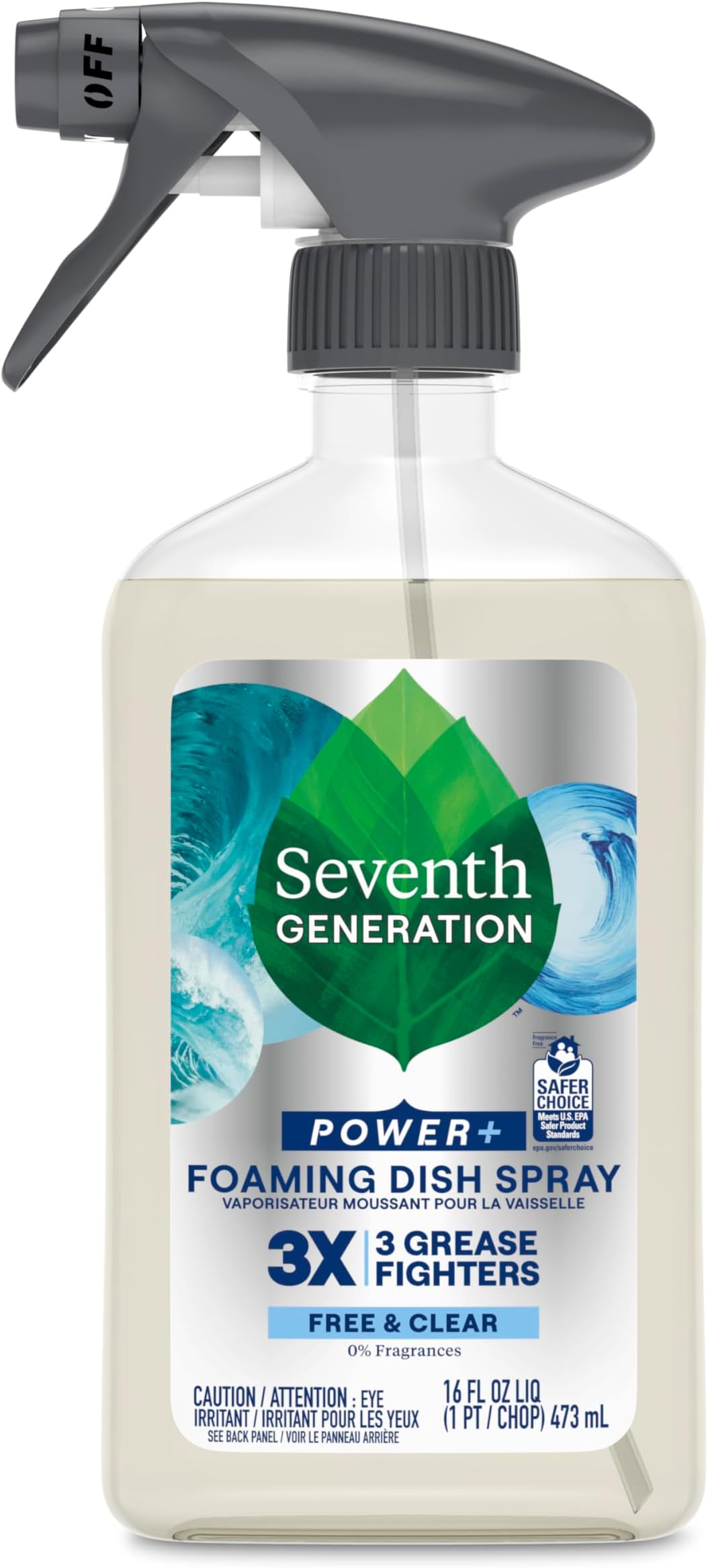 Amazon.com: Seventh Generation Foaming Dish Spray, 3X Grease Fighters ...
