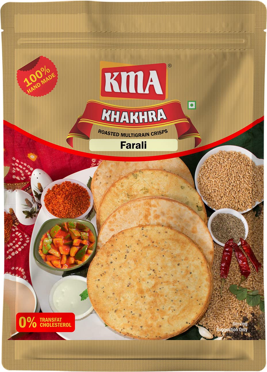 Buy KMA Roasted Farali Khakhra 180g - Handmade Fresh Jain Gujarati ...