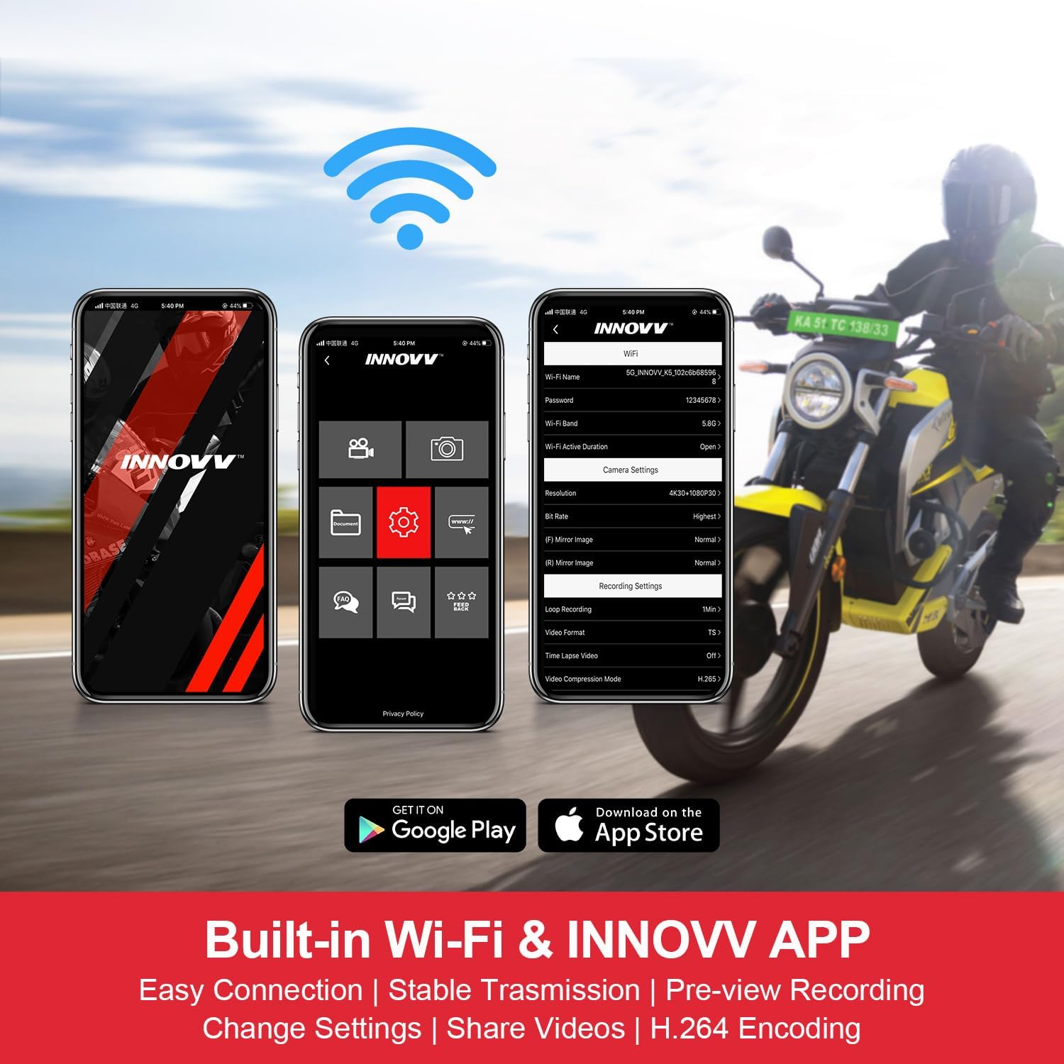INNOVV RC6 Motorcycle DashCam and Blind Spot Detection System User Manual