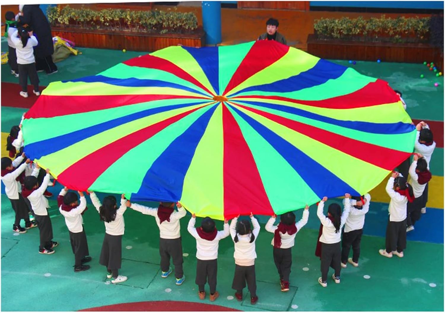Amazon.com: Play Parachute Parachute for Outdoor Games Umbrella for ...