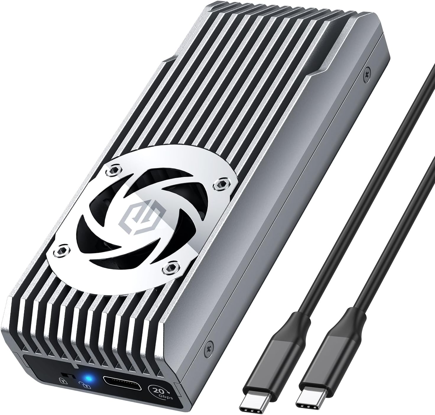 GRAUGEAR External [20Gbps] M.2 Aluminum Enclosure for M.2 NVMe 2280 SSD ...