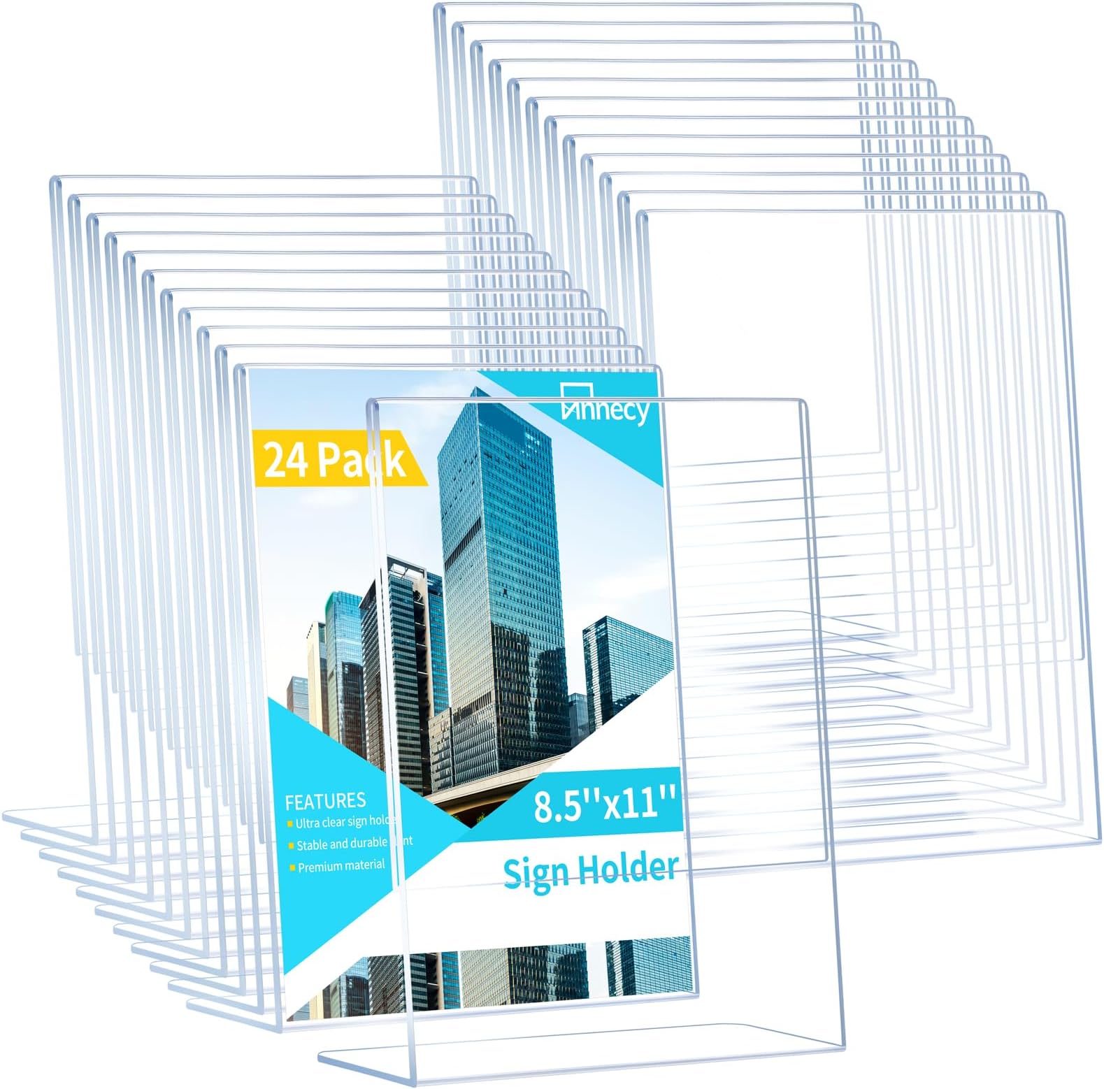 Amazon.com : Paper Sign Holder (25 Pack) Plastic 8.5-x-11-inch ...