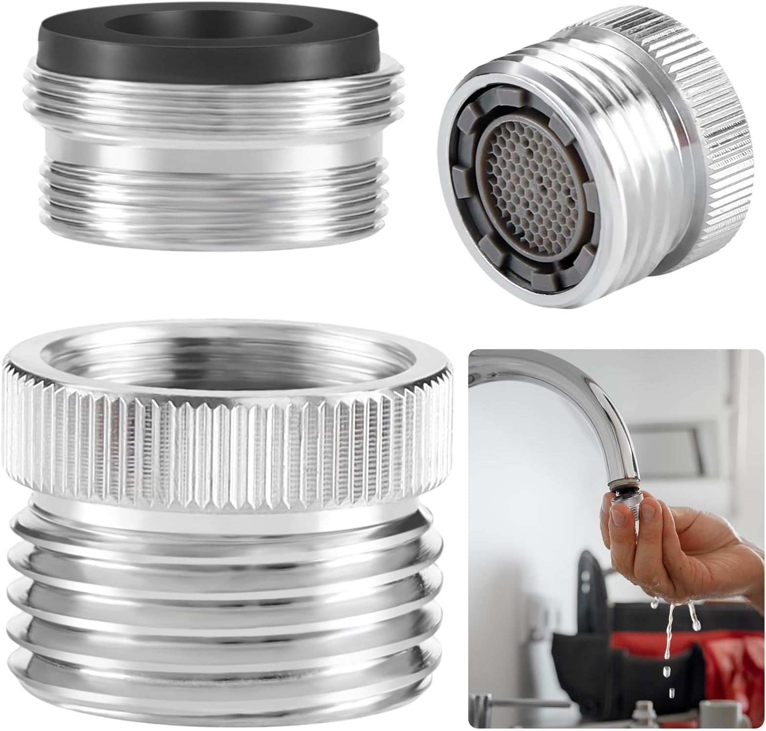 Amazon.com: Faucet Adapter with Aerator,Garden Hose to Sink Faucet ...