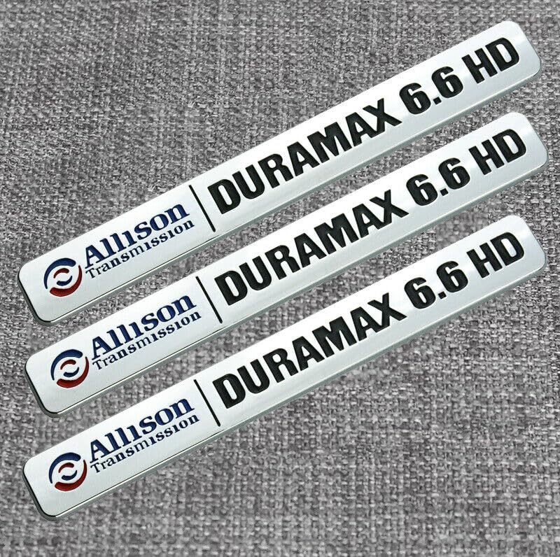 Amazon.com: 3 PCS Allison Duramax 6.6 HD VORTEC 6.6HD Emblems 3D Badge ...