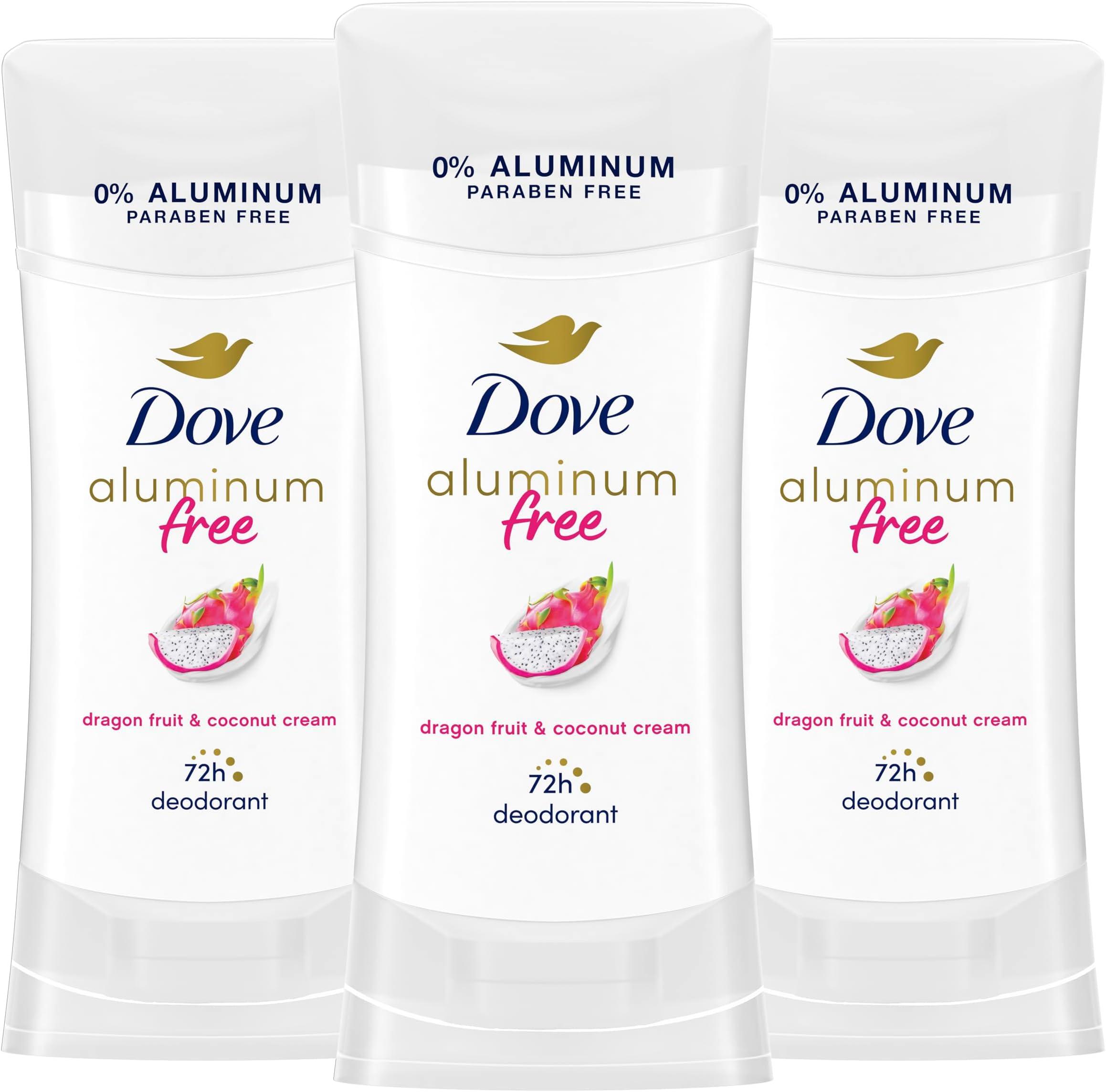 Amazon.com : Dove Aluminum Free Deodorant for Women 3 Count Sensitive ...