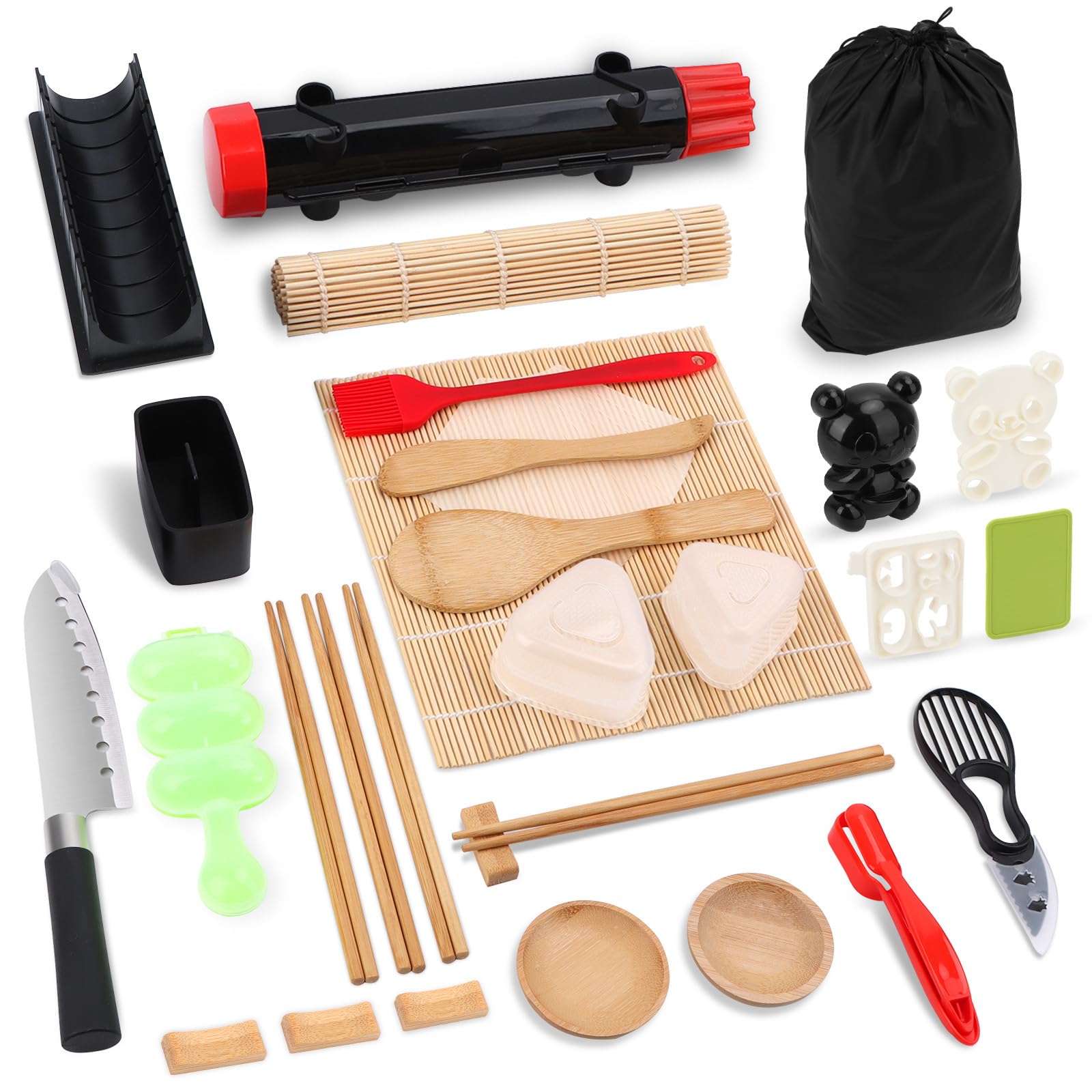 Amazon.com: ATPWONZ Sushi Making Kit, 30 in 1 Sushi Maker Kit for ...