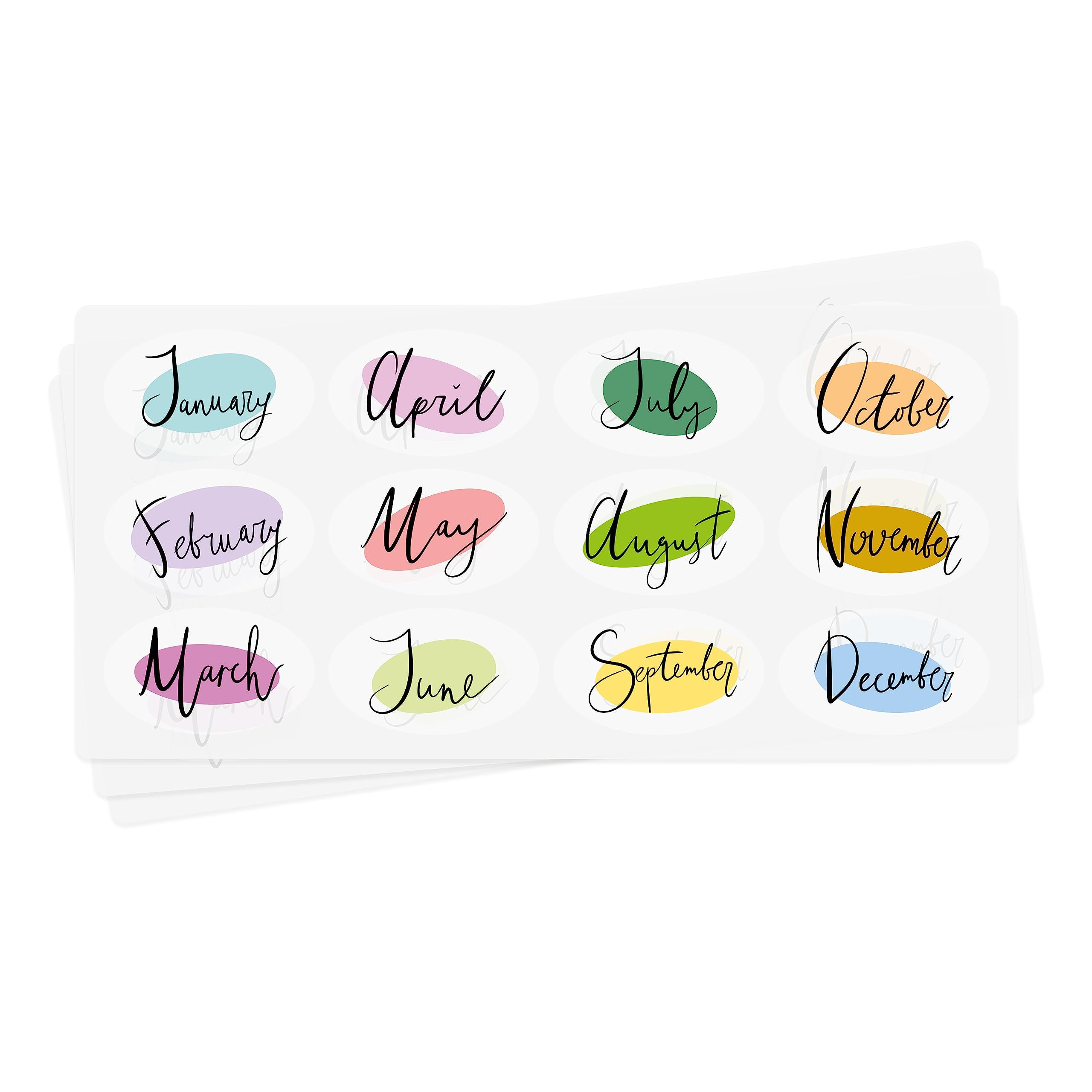 Amazon.com : easykart labels 240 Labels Month Stickers 12 Months of The ...